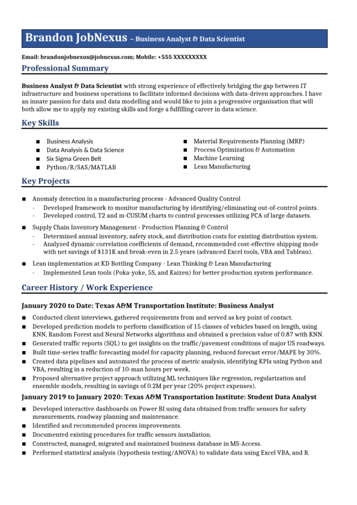 Free Resume Examples by Industry - Download and Get Hired in 2021 - Job ...