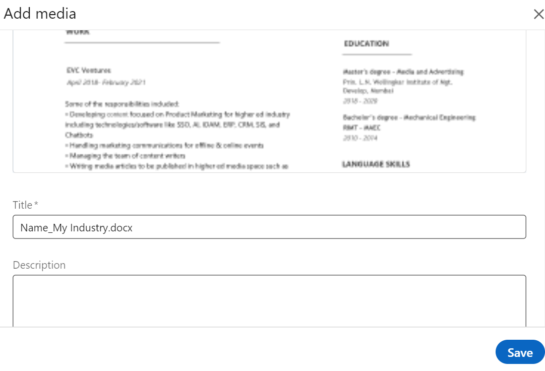 How to Upload a Resume to LinkedIn - Job Nexus